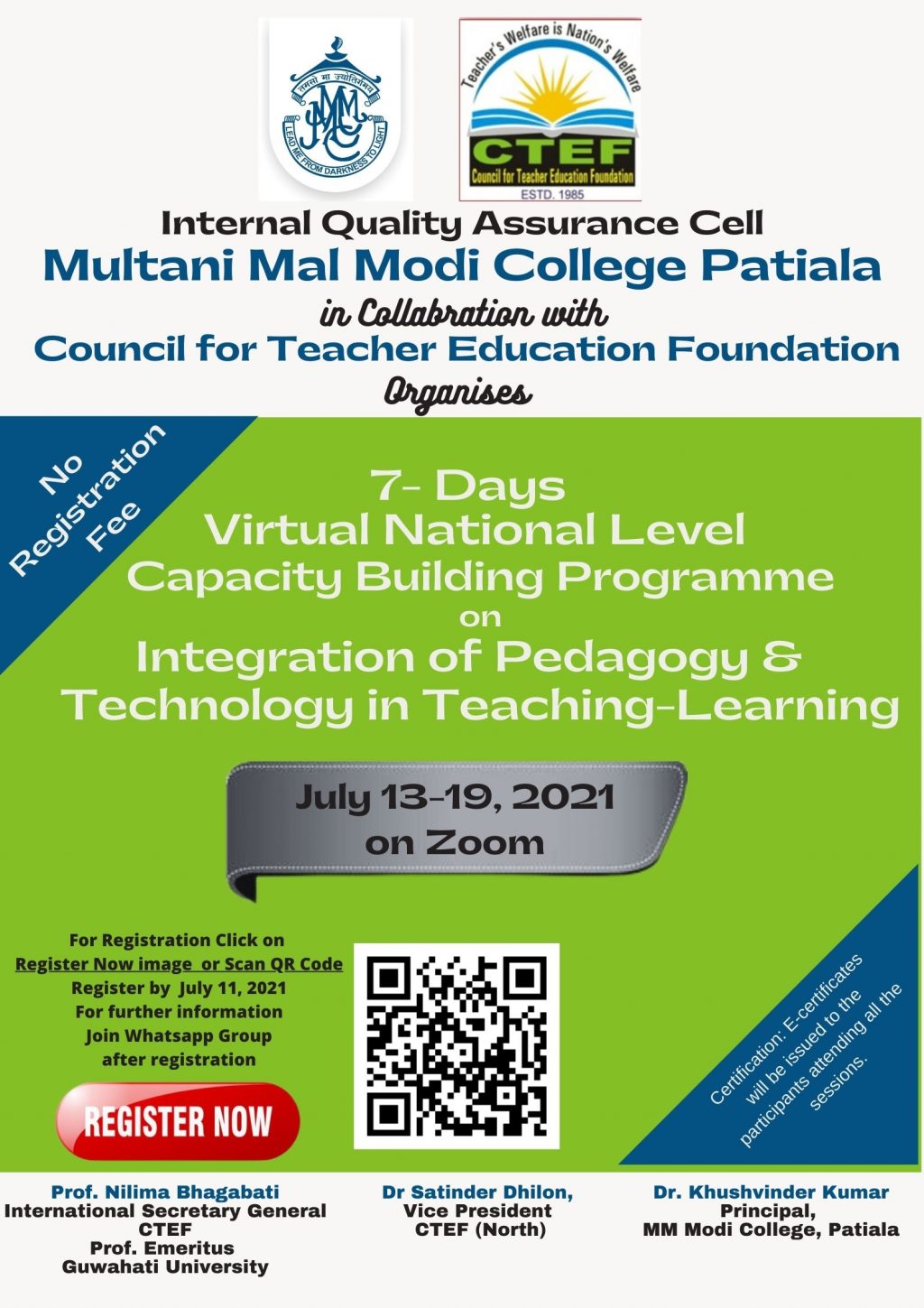 » Vice Chancellor Dr. Arvind inaugurated Virtual National Level ...