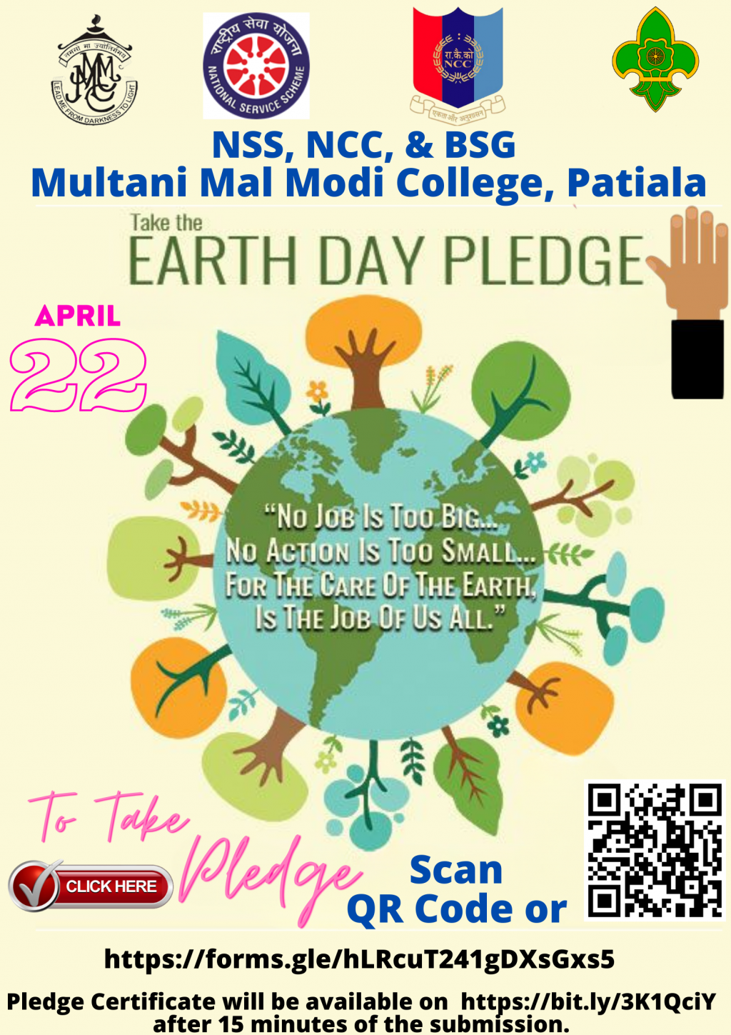 » Multani Mal Modi College Celebrated World Earth Day -2022