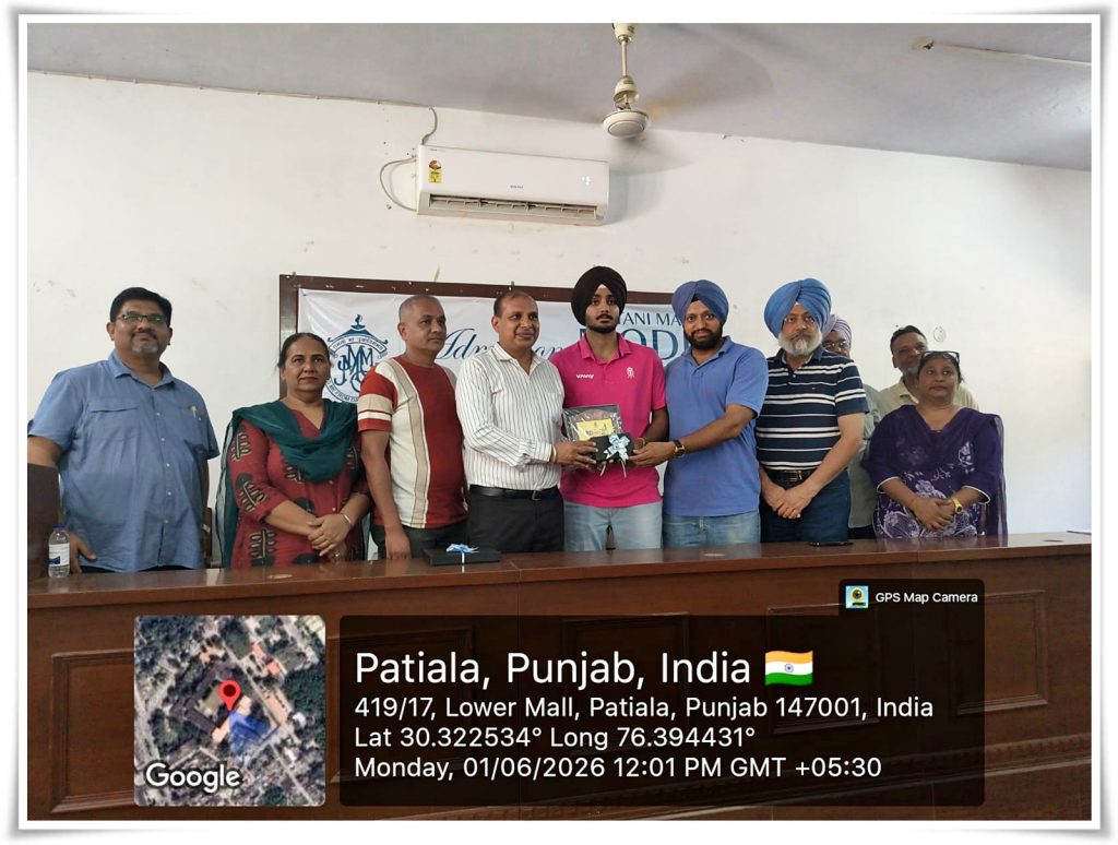 From Patiala to IPL: Modi College Student Emanjot Singh Chahal honoured ...